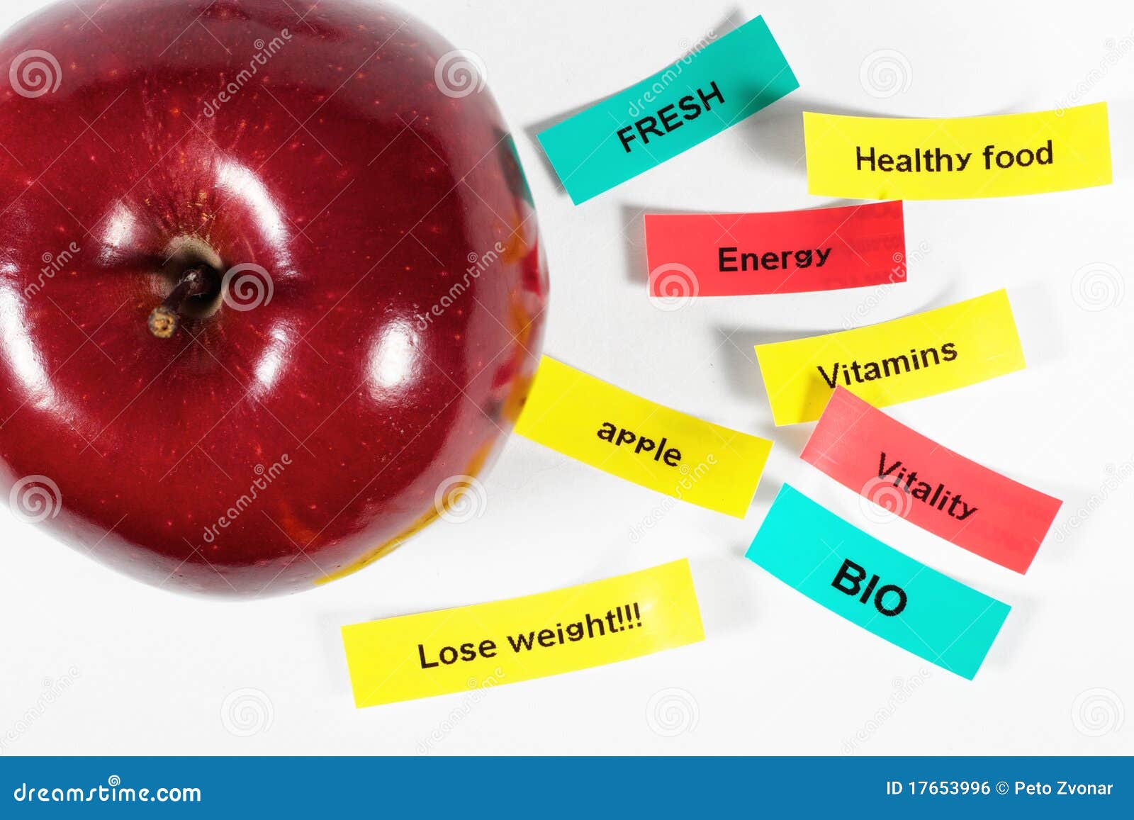 Labels with apple stock photo. Image of fresh, measure - 17653996