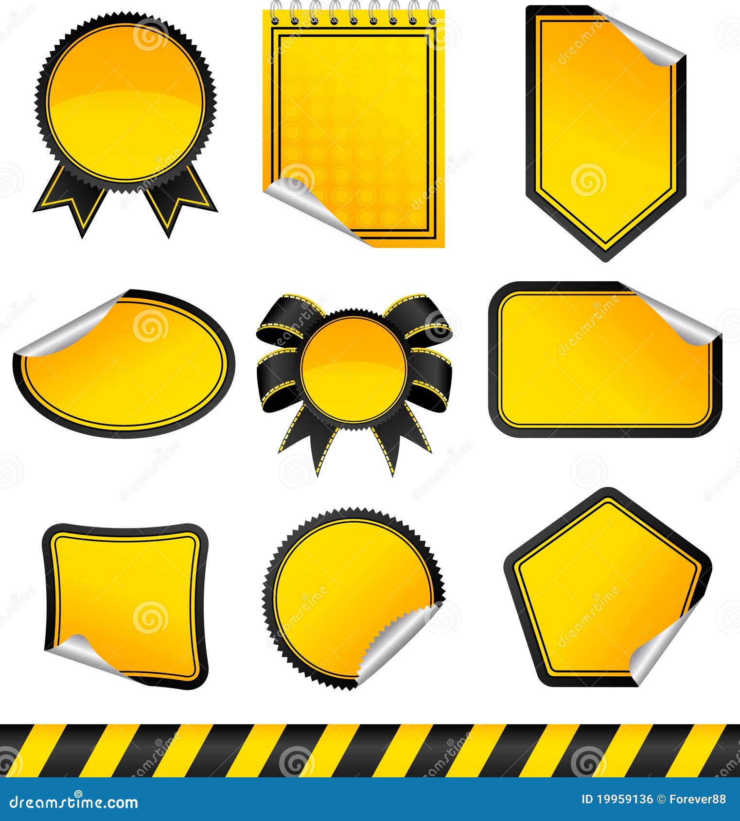 Labels On A Background For A Design Stock Vector - Illustration of ...