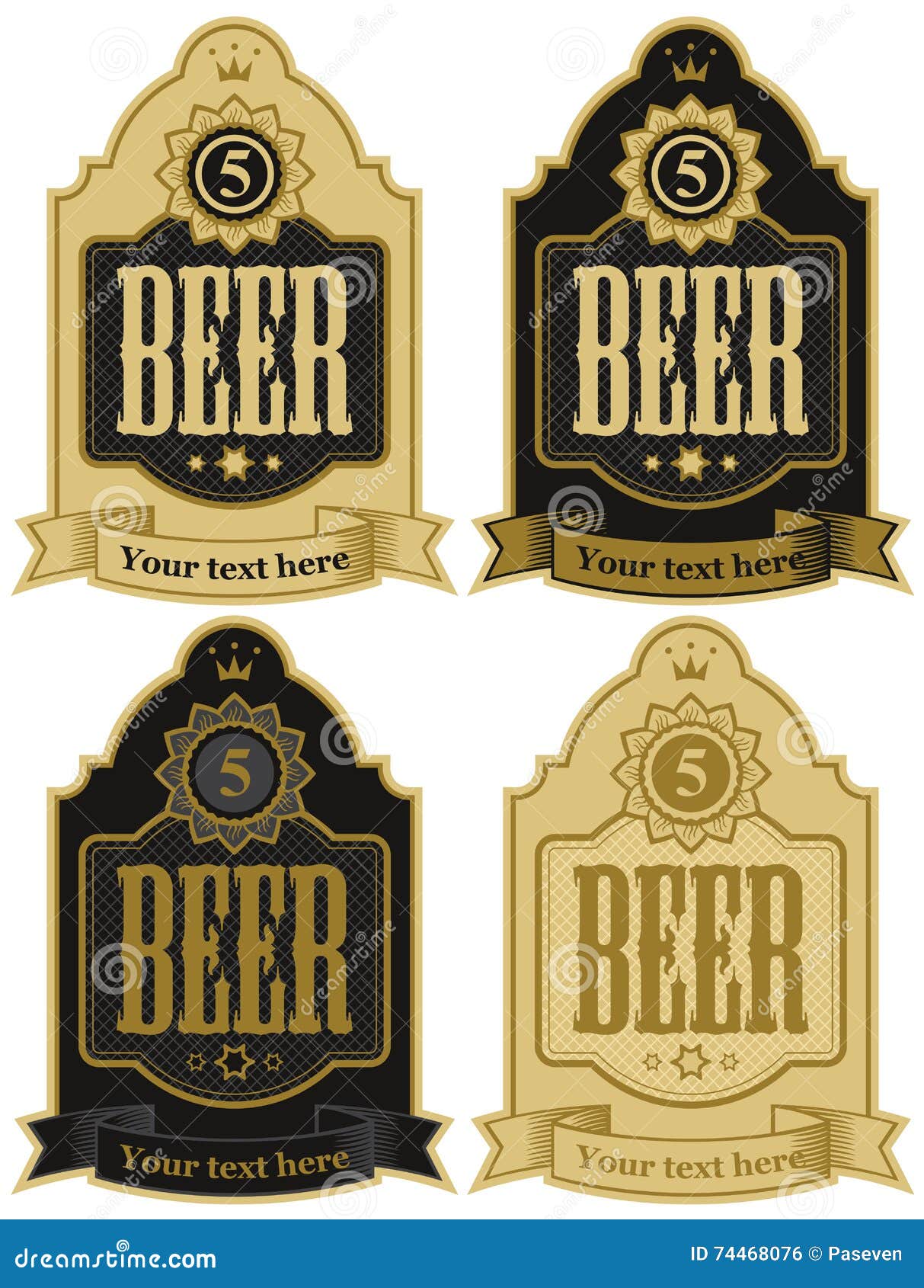Labels for beer stock vector. Illustration of alcohol - 74468076