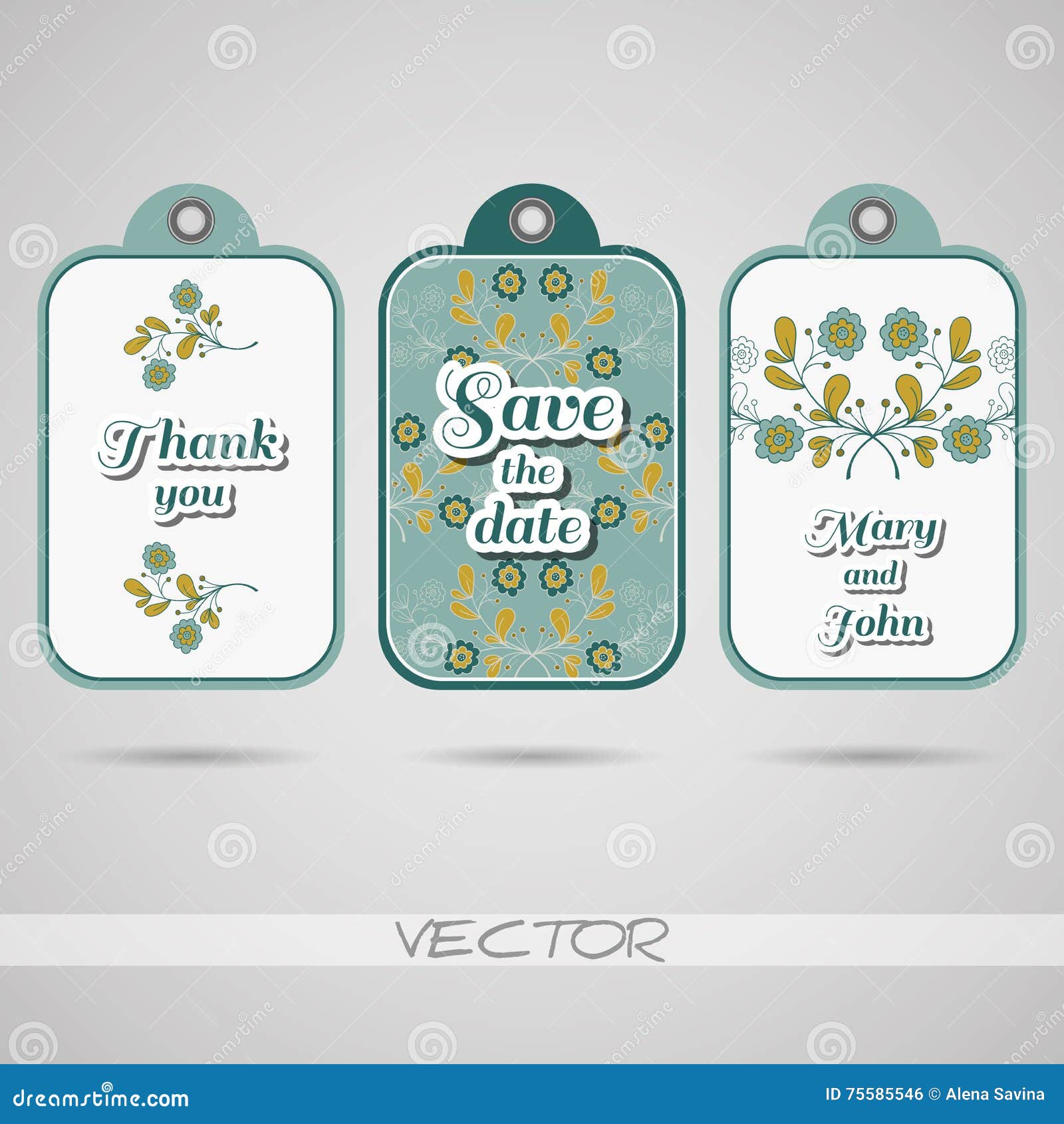 Labels Blue Flowers stock vector. Illustration of flower - 75585546