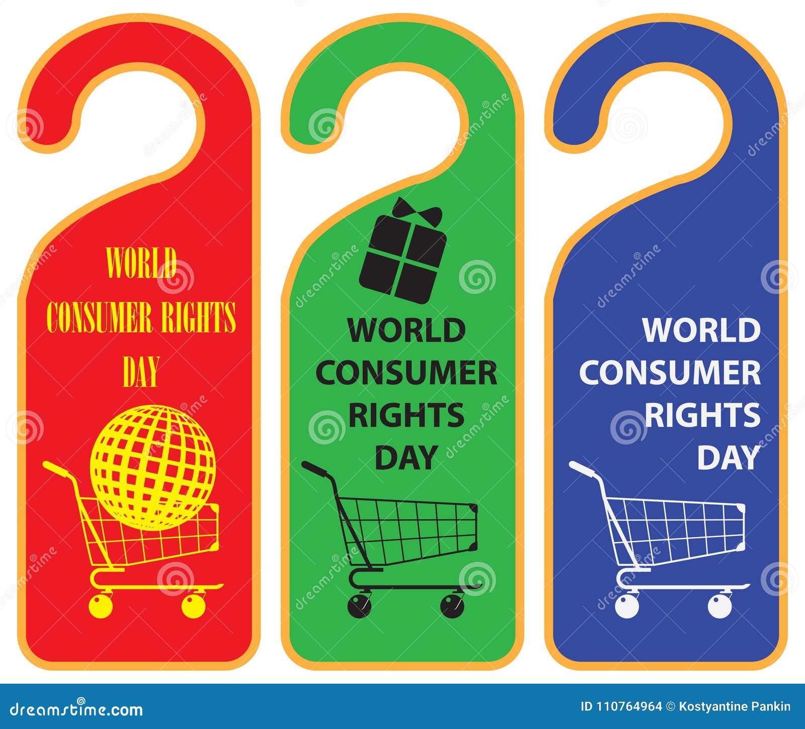 Labels for Consumer Rights Day Stock Vector - Illustration of card ...