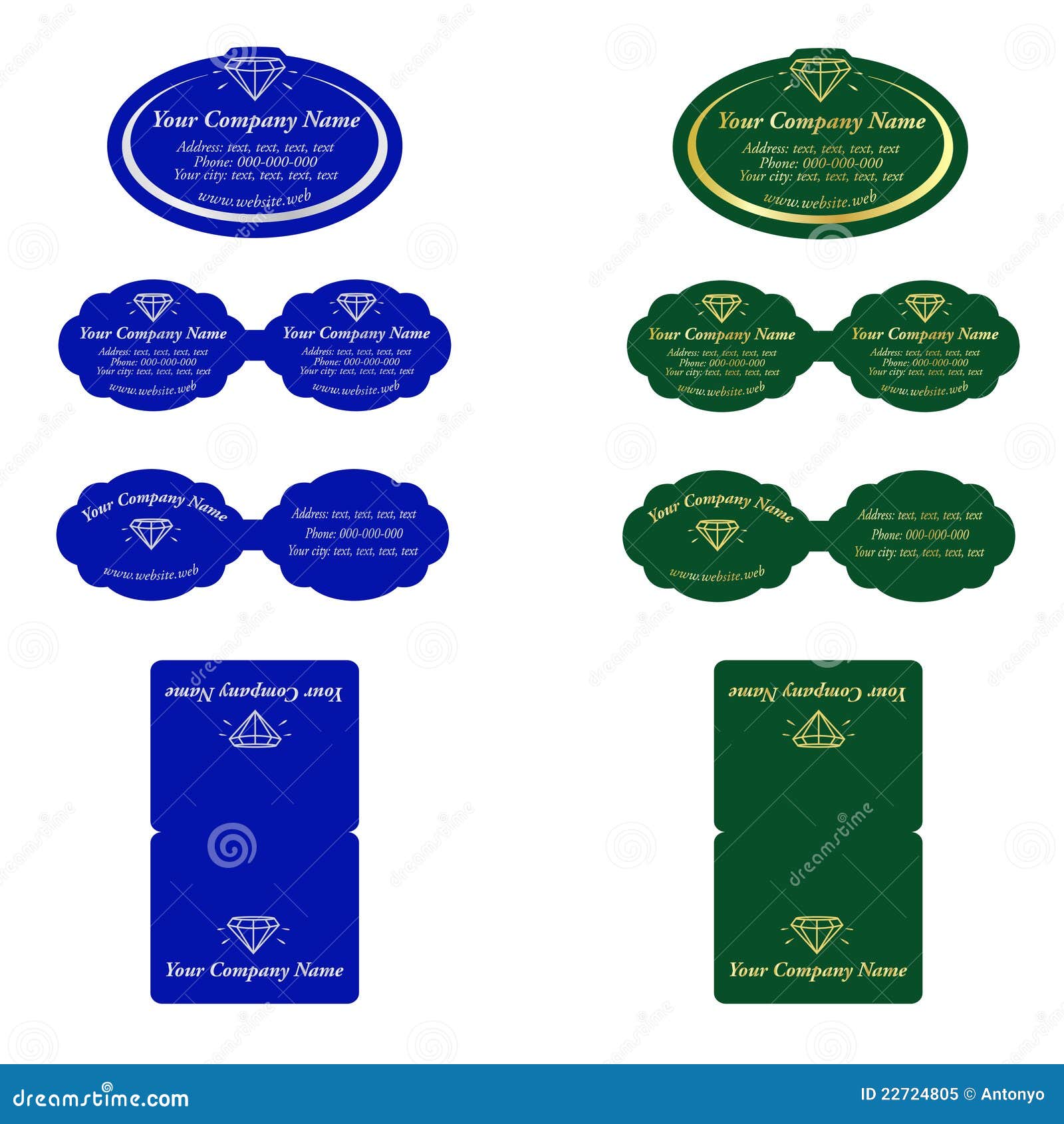 Labels with diamond stock vector. Illustration of gold - 22724805