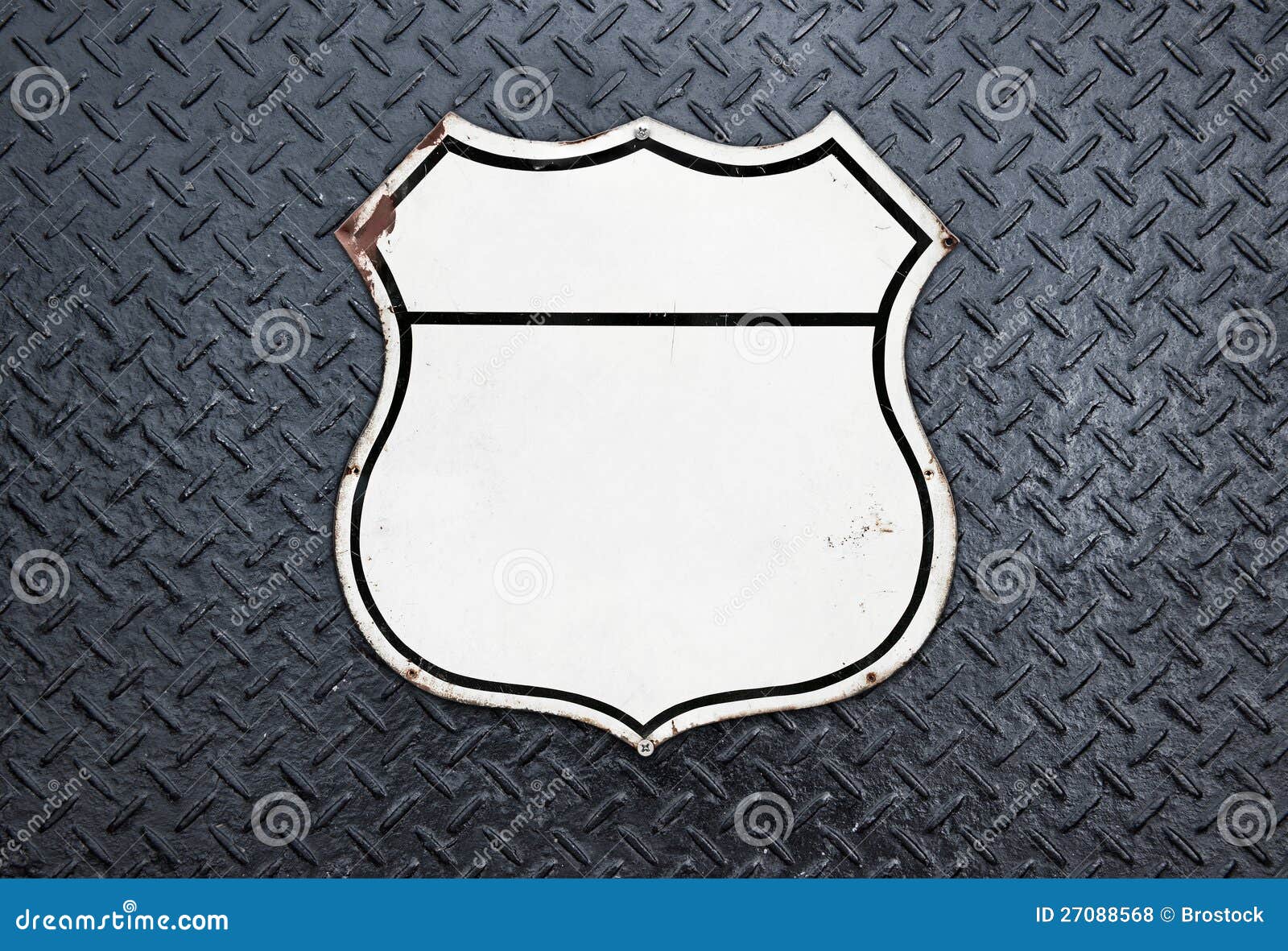 Labels on Diamond Iron Plate Stock Photo - Image of dirty, iron: 27088568