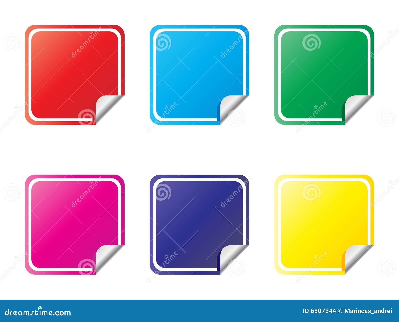 Labels different colors stock vector. Illustration of green - 6807344