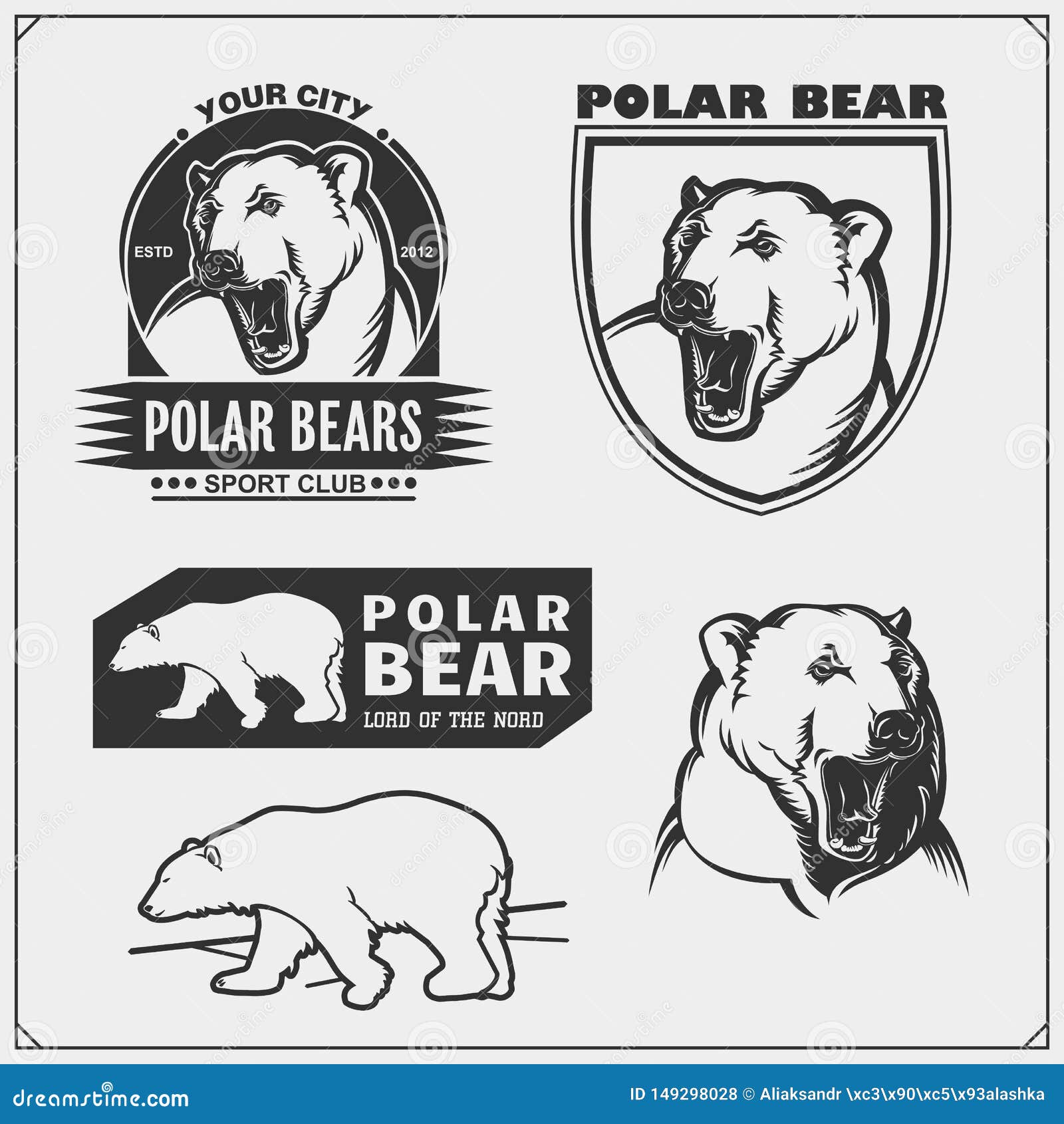 Bear Paw Print Trail. Grizzly, Polar Bear Foot Print Trace. Background ...