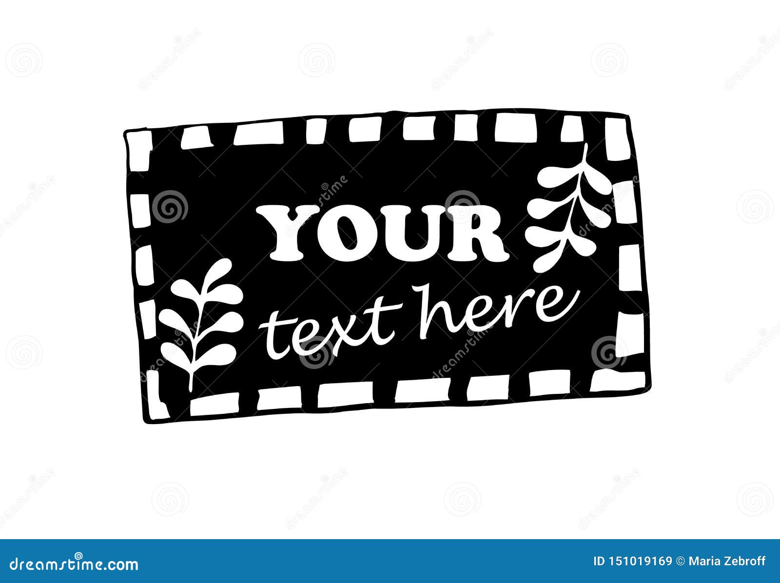 Labels with Floral Designs Tag with Sample Text Stock Vector ...