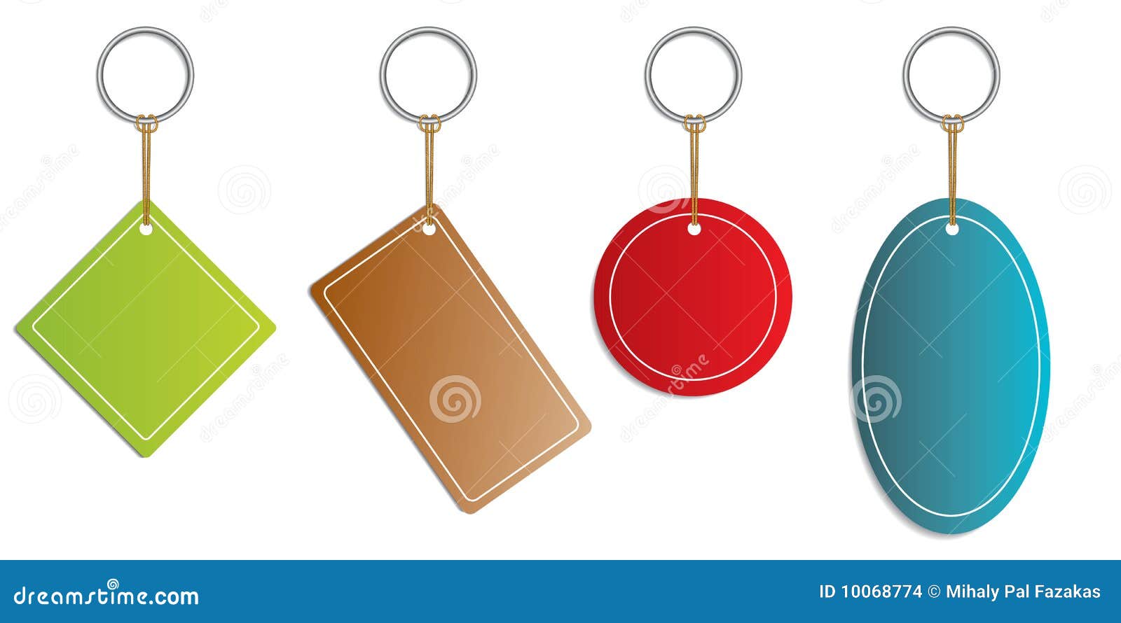 Labels hanging on rings stock vector. Illustration of blank - 10068774