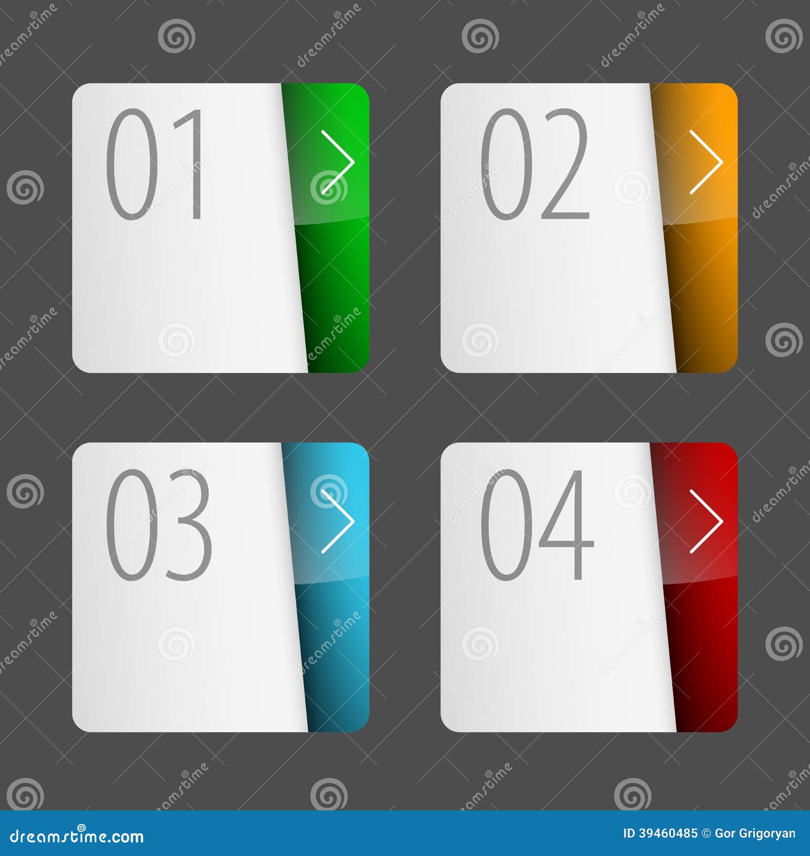 Labels with Number of Option Stock Vector - Illustration of pointer ...