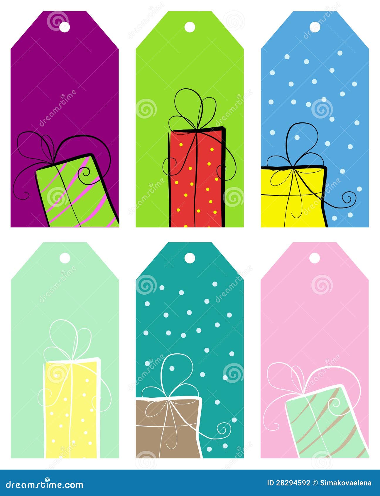 Labels. Presents stock illustration. Illustration of decoration - 28294592