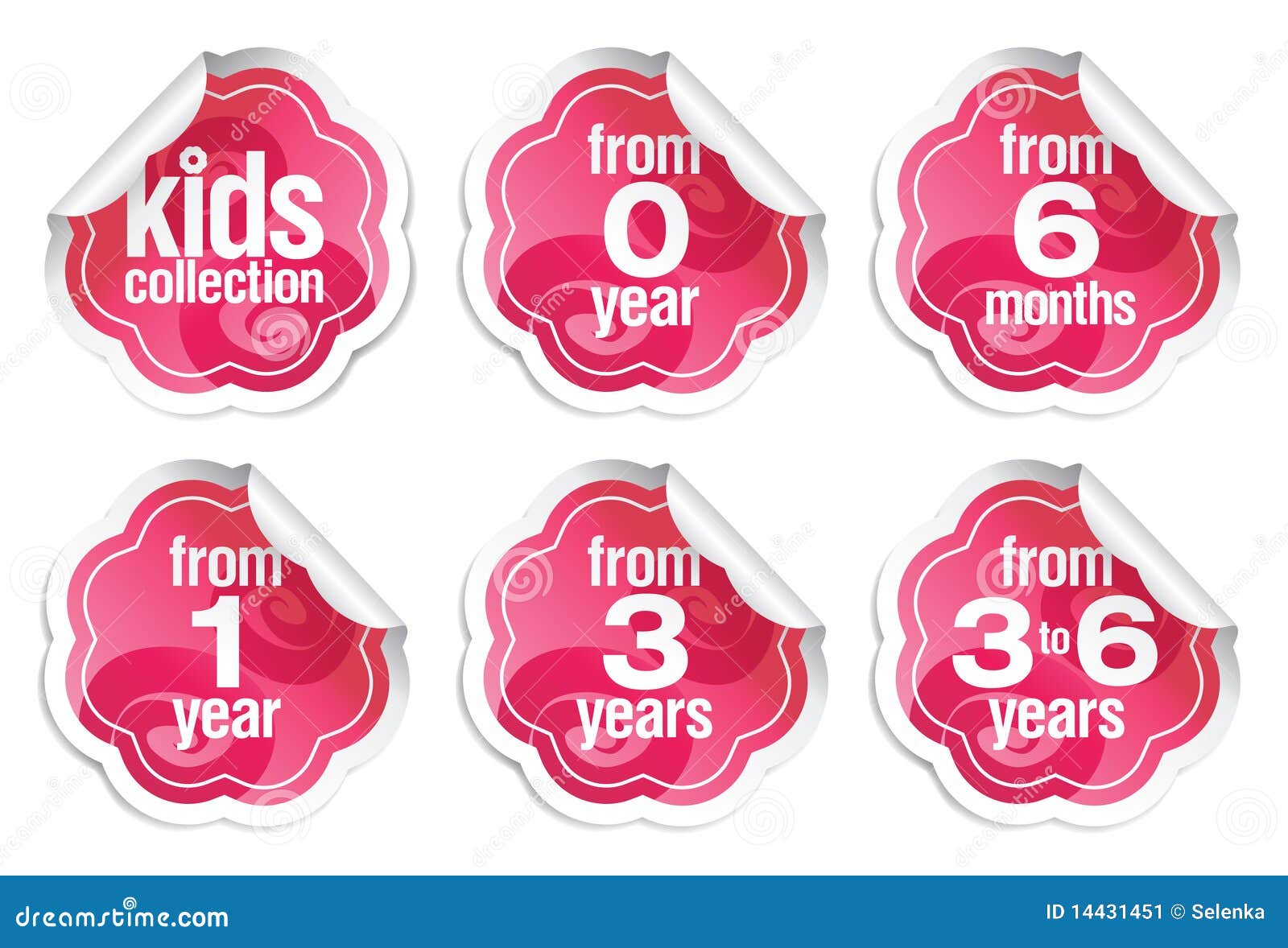 Labels for Production for Children of Small Age Stock Vector ...