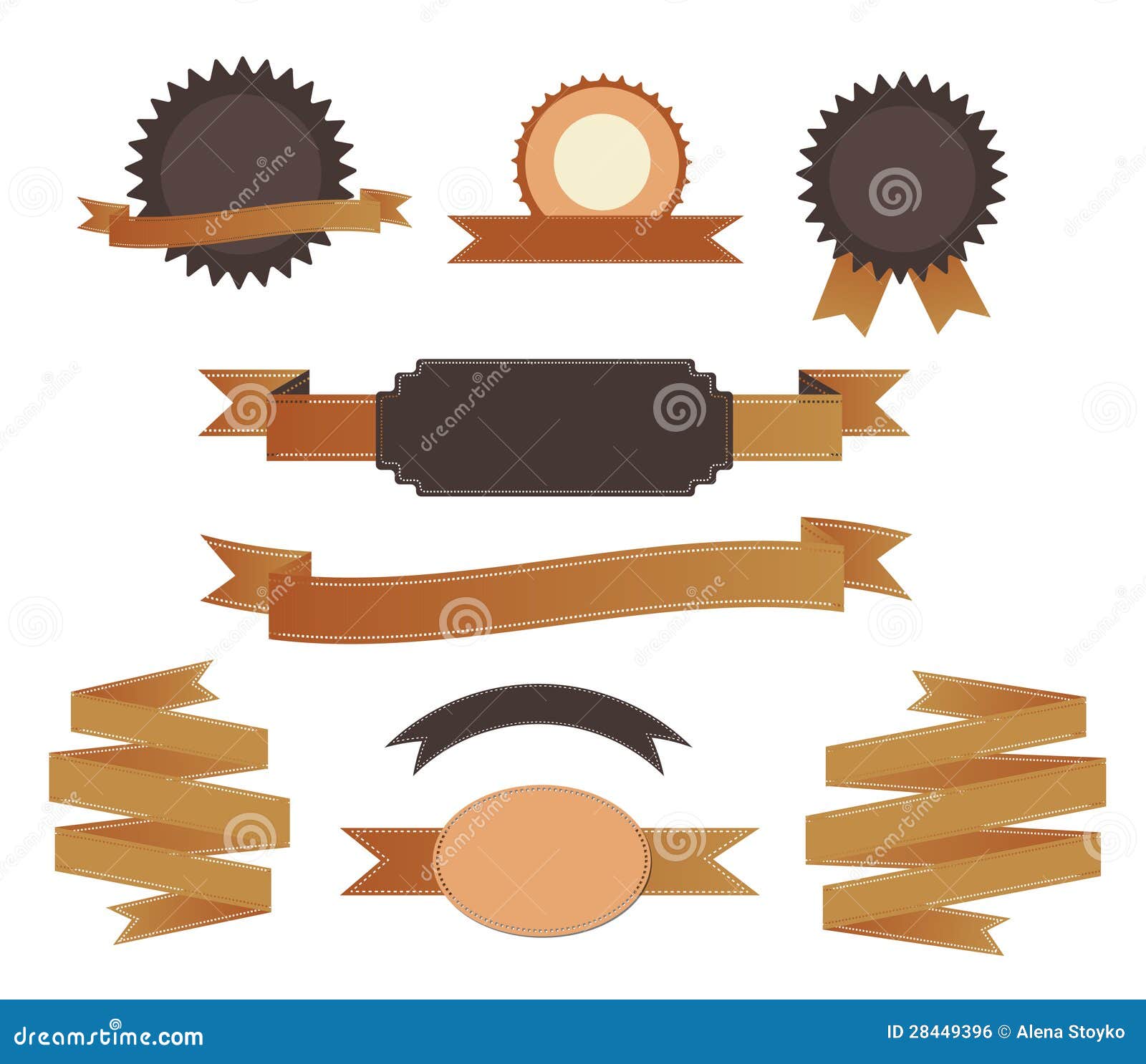 Labels and ribbons stock vector. Illustration of classic - 28449396