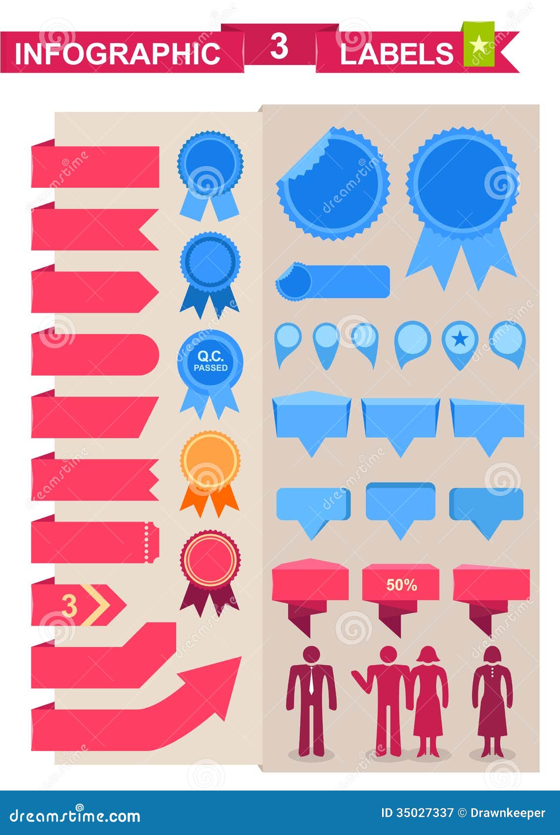 Labels Set for Infographics Stock Vector - Illustration of choice ...