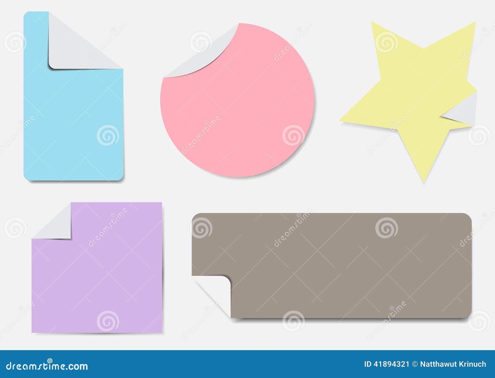 Labels Set Pastel Color stock vector. Illustration of shape - 41894321