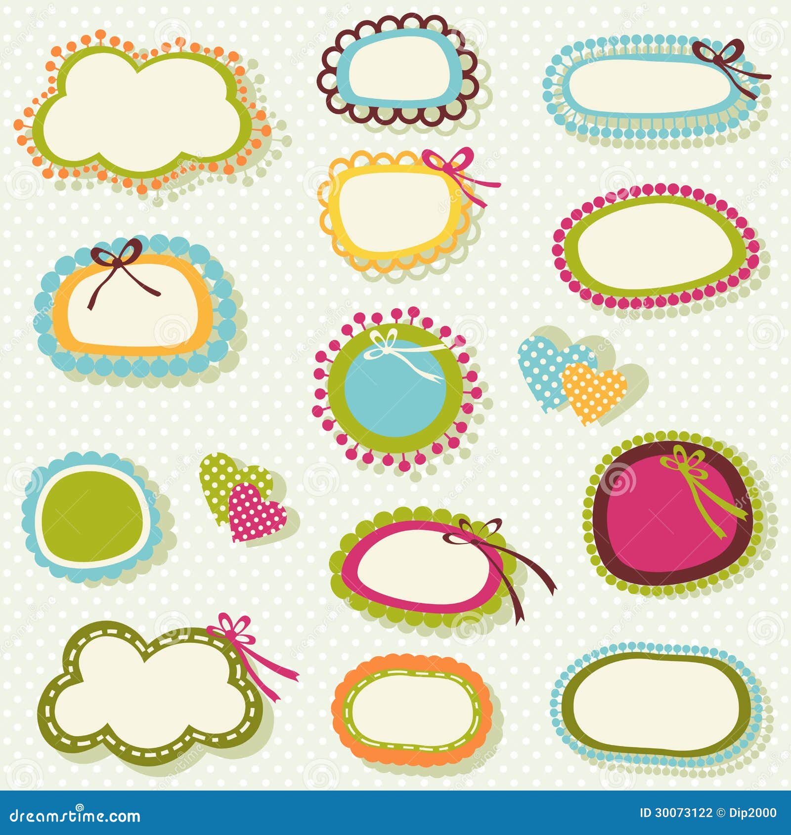 Spring colors labels set stock vector. Illustration of frame - 30073122