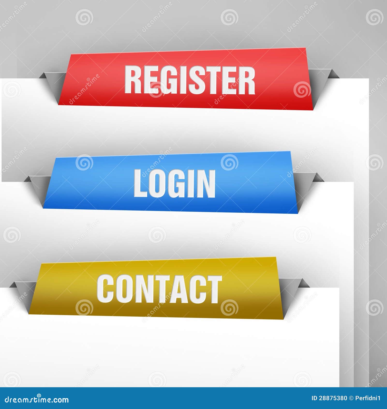 Labels / Stickers on the Web Page Concept Stock Illustration ...