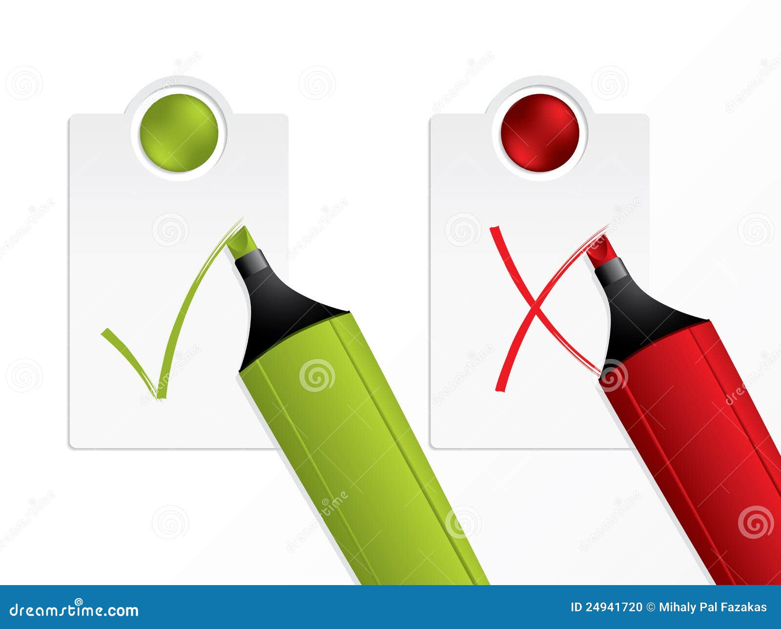 Labels With Tick And Cross Symbols Vector Illustration | CartoonDealer ...