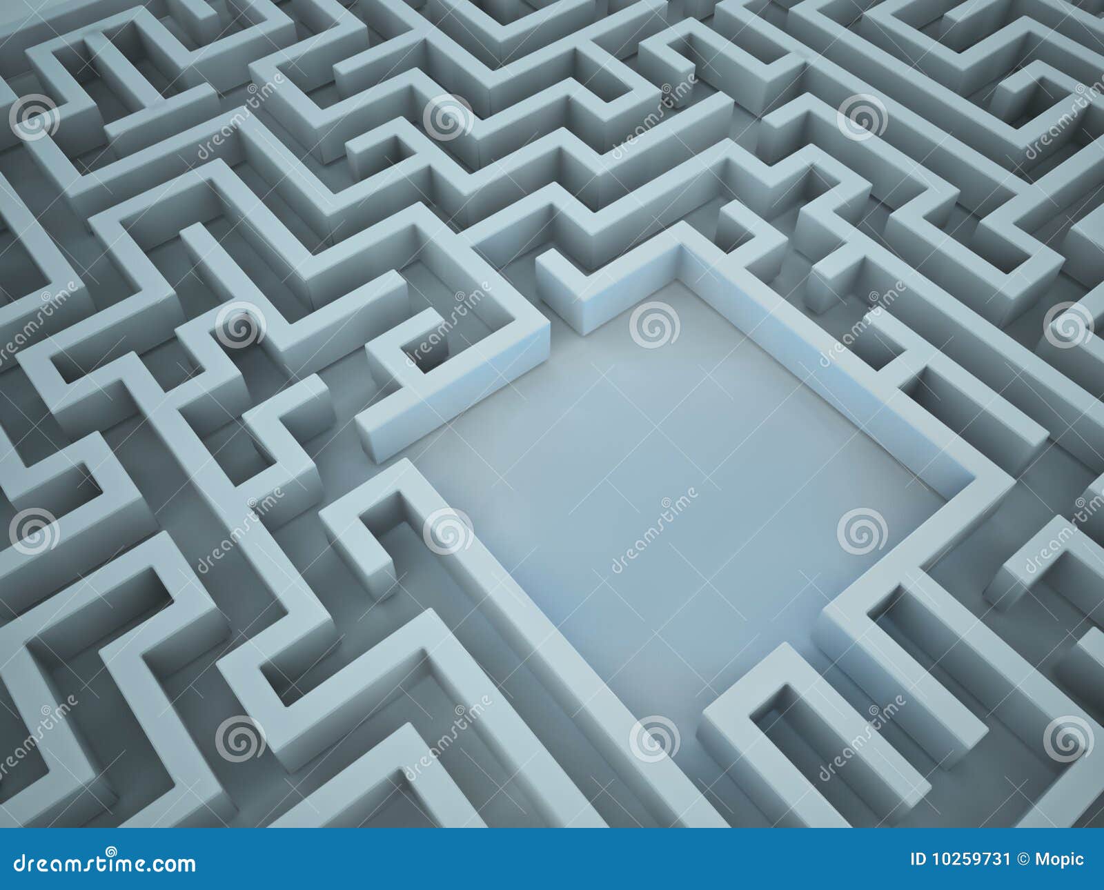 Laberinto 3D stock de ilustración. Ilustración de ventas - 10259731