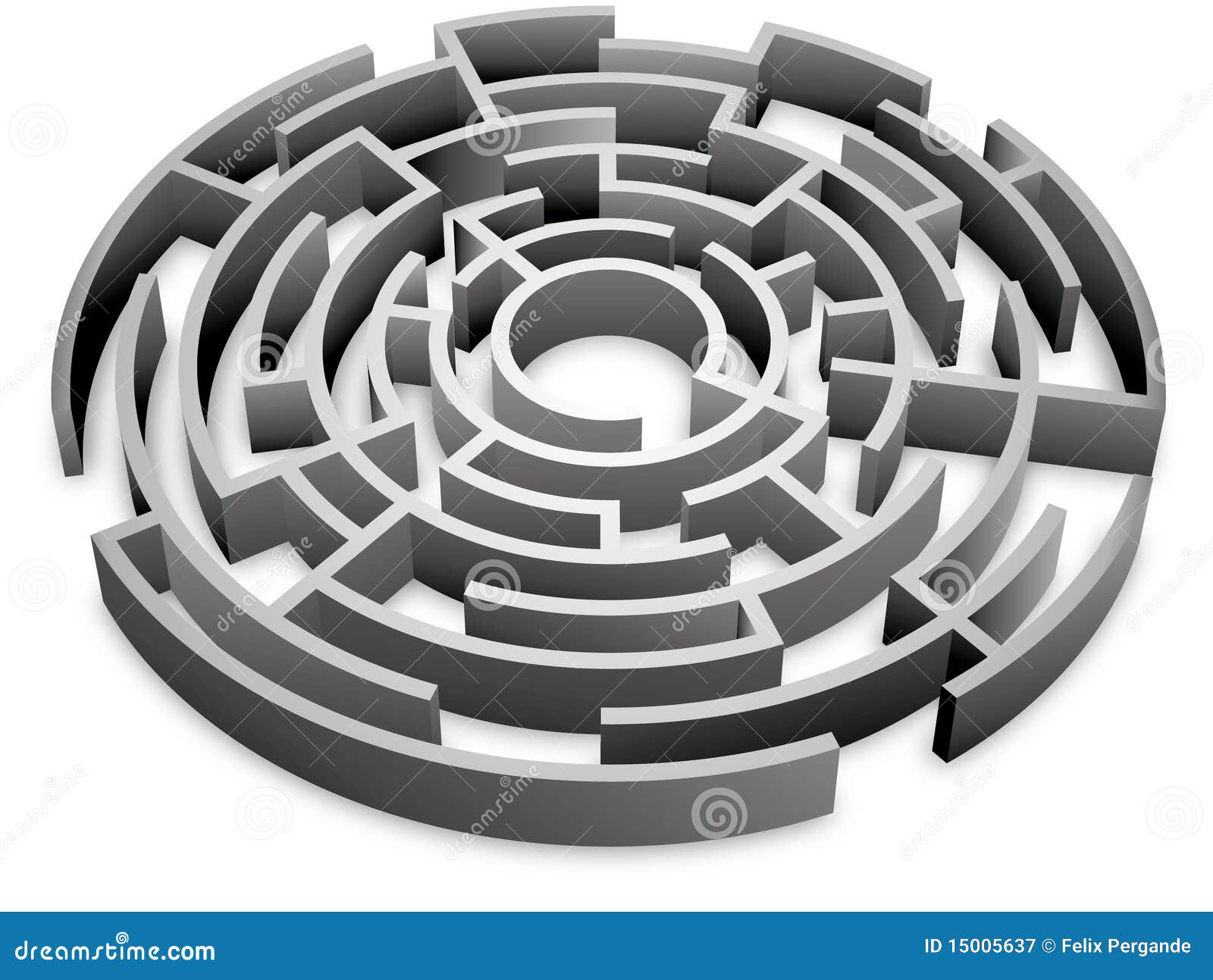 Laberinto 3D stock de ilustración. Ilustración de gris - 15005637