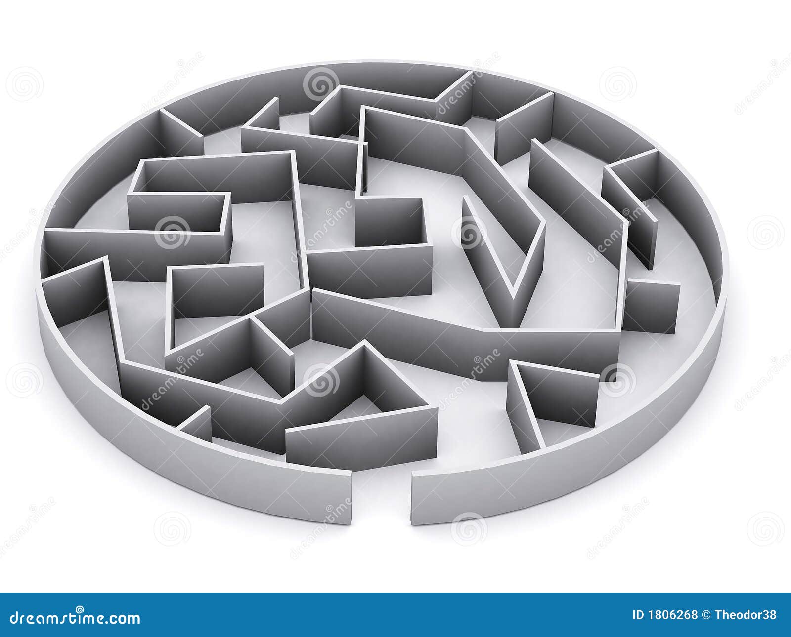 Laberinto 3d stock de ilustración. Ilustración de lucha - 1806268