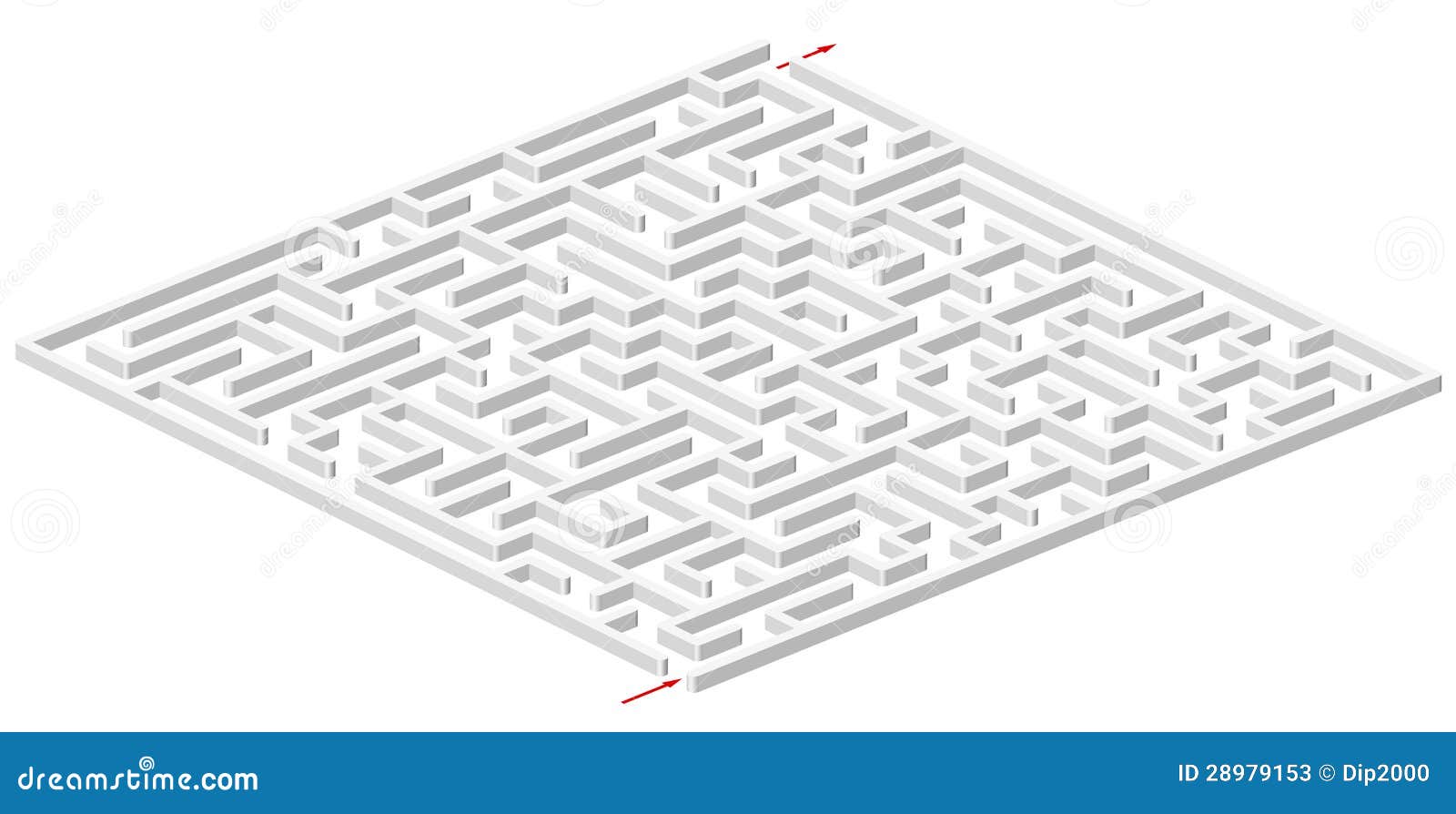 Laberinto 3d ilustración del vector. Ilustración de aislado - 28979153