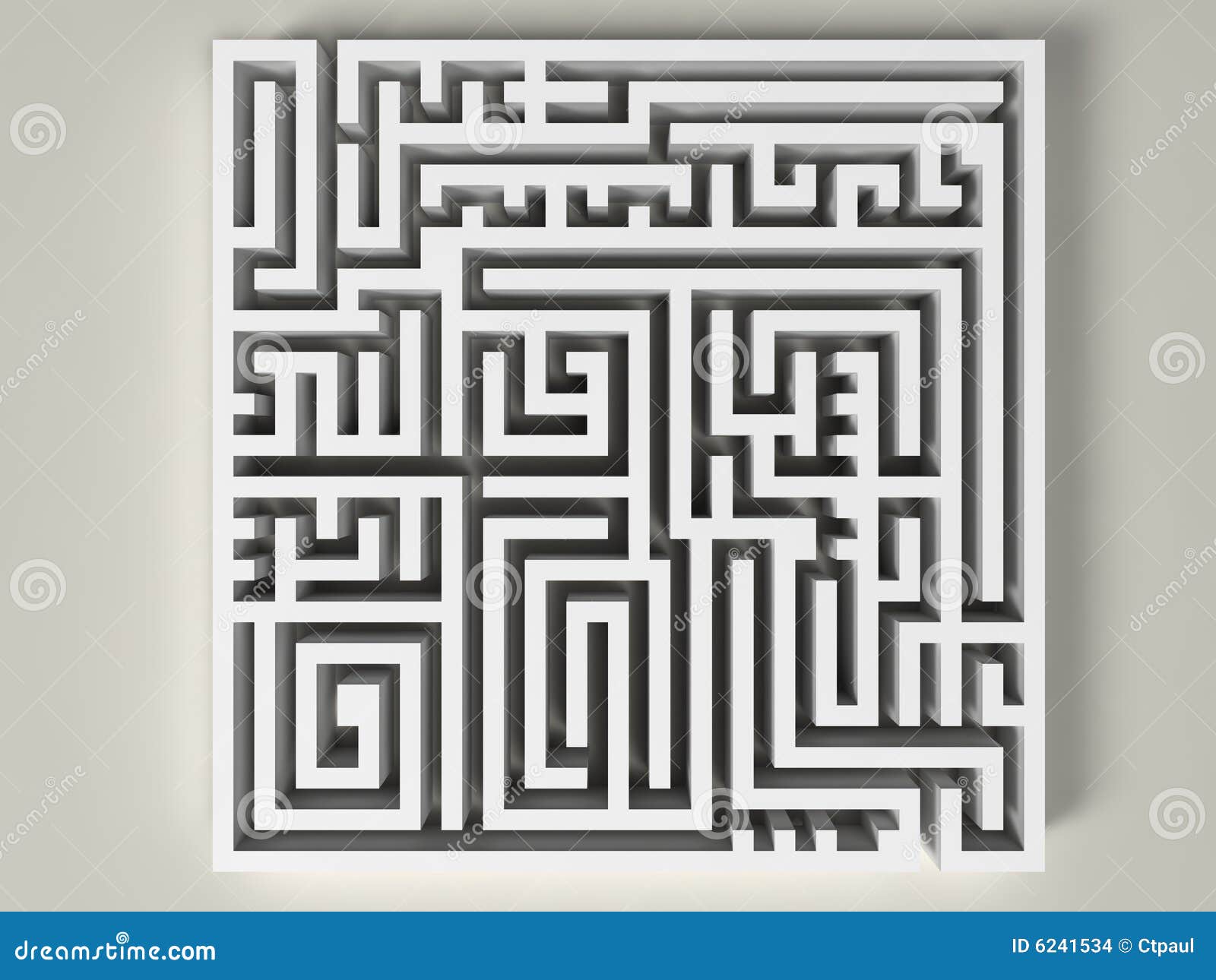 Laberinto 3D stock de ilustración. Ilustración de juego - 6241534