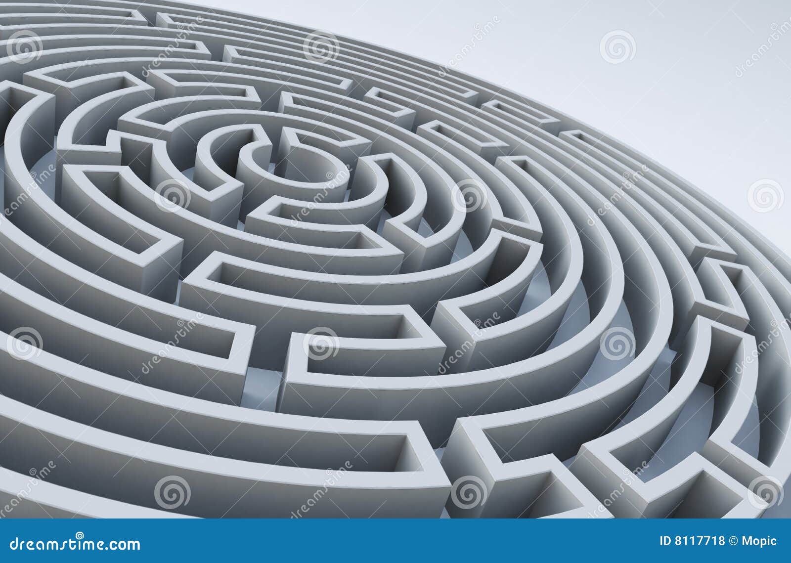Laberinto 3D stock de ilustración. Ilustración de éxito - 8117718