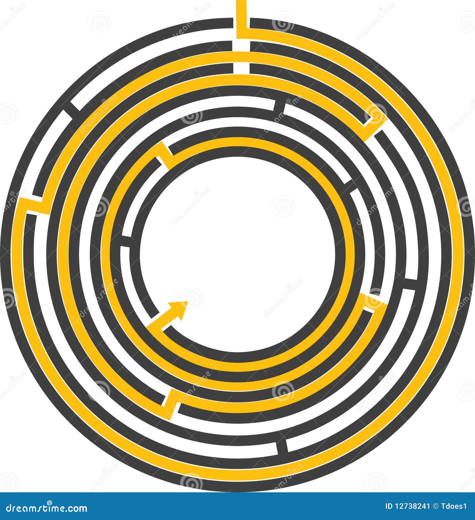 Laberinto Circular - Editable Ilustración del Vector - Ilustración de ...