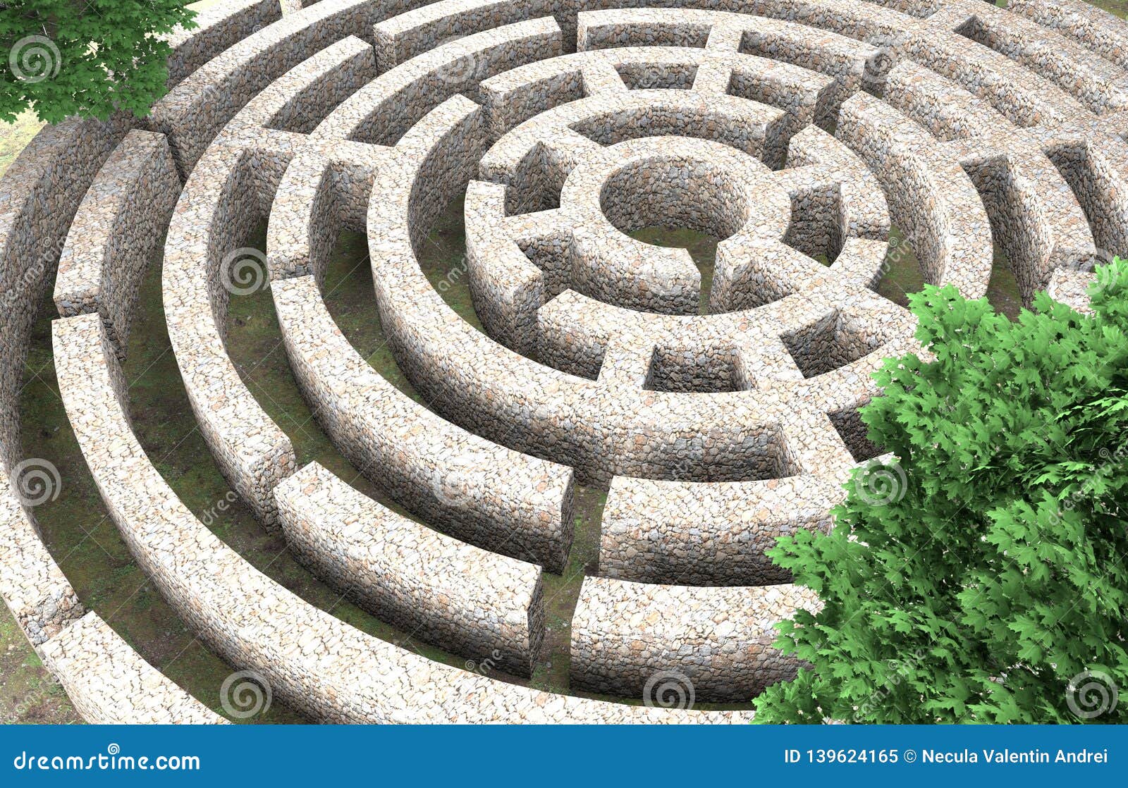 Laberinto circular stock de ilustración. Ilustración de negocios ...