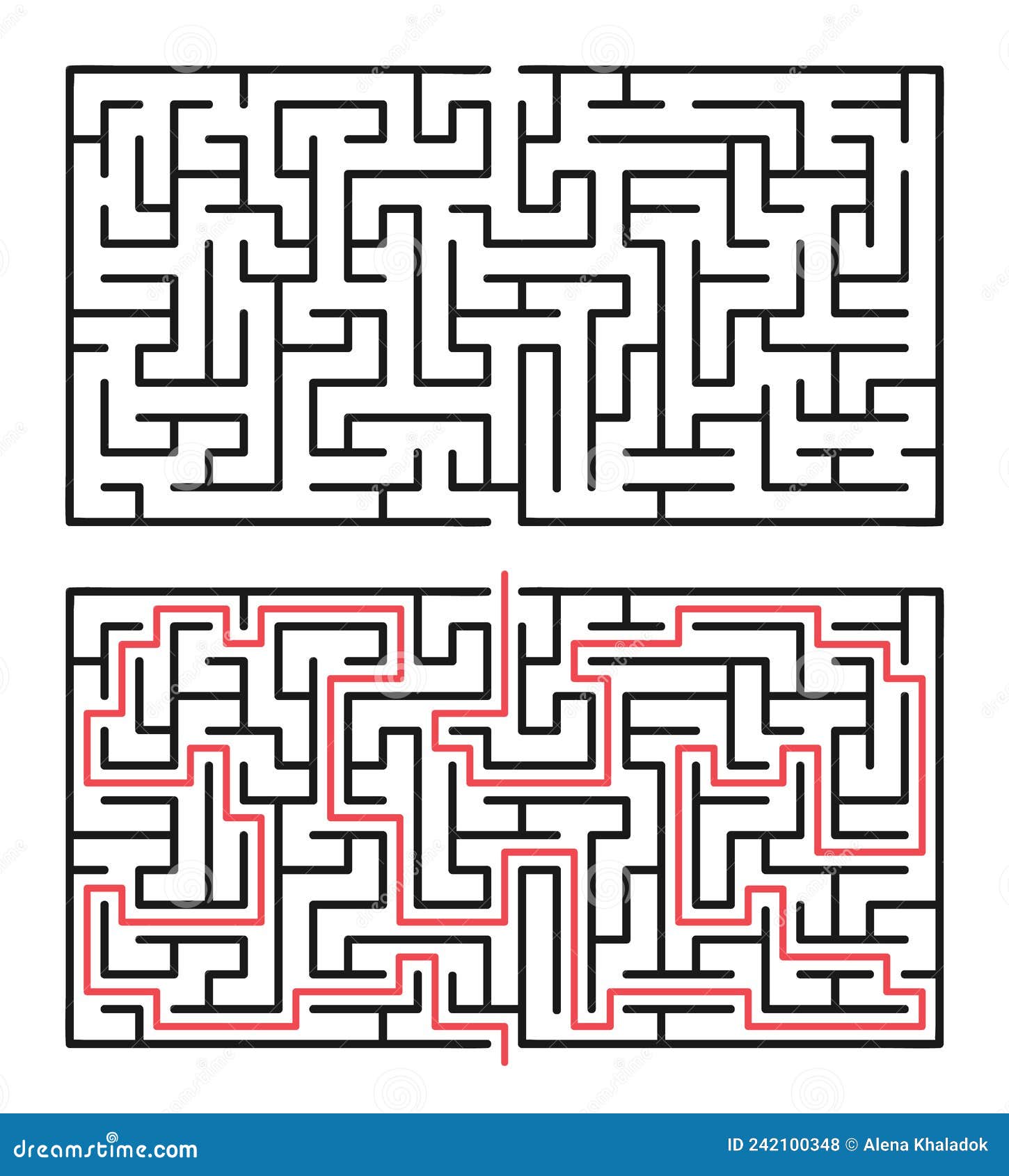 Laberinto De Laberinto De Laberinto Abstracto. Ilustración del Vector ...