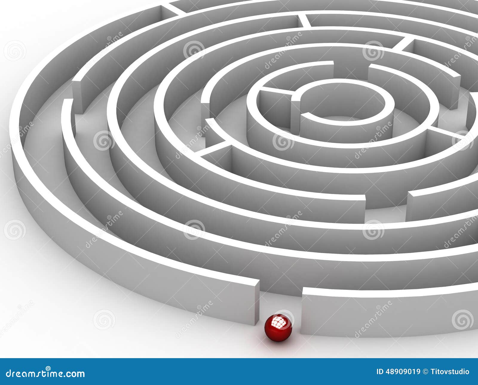 Laberinto De La Circular 3D Stock de ilustración - Ilustración de ...