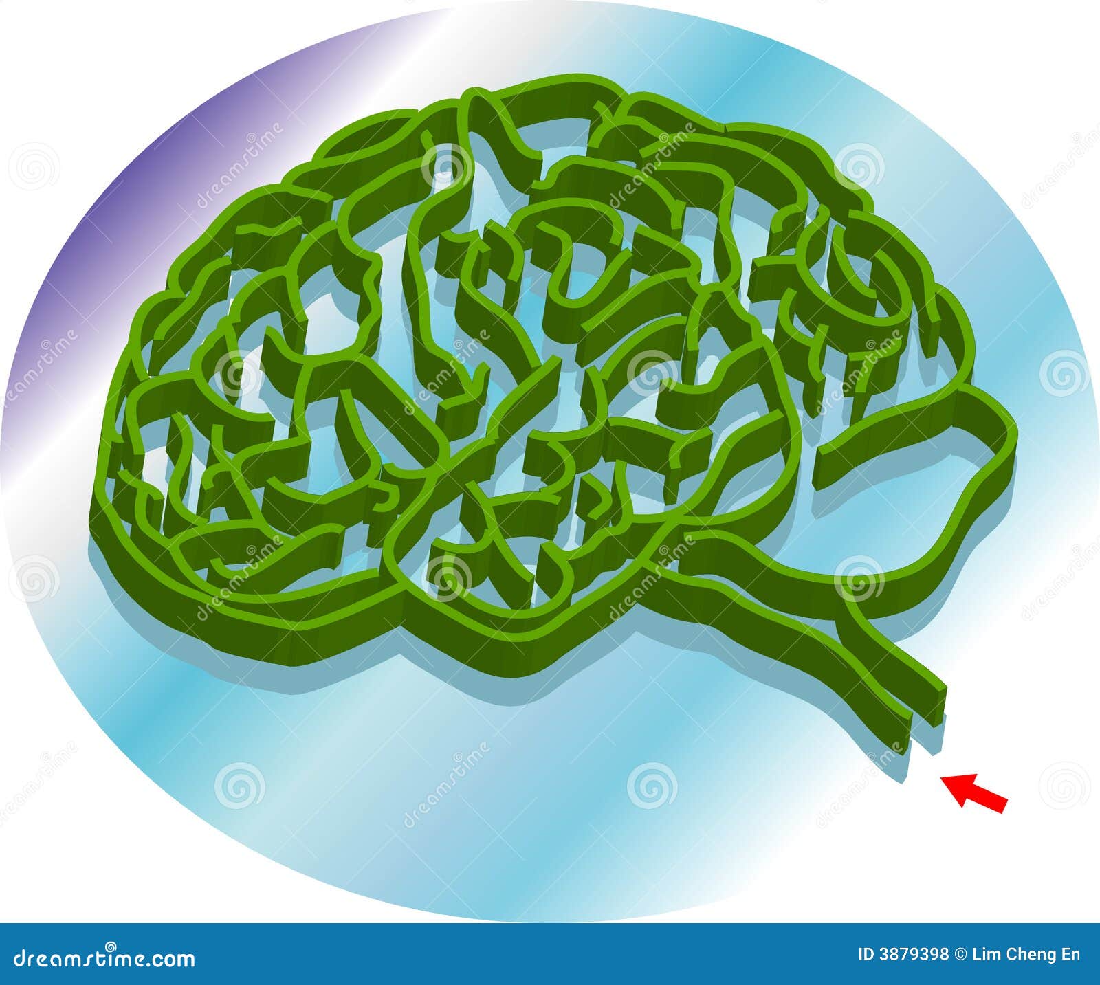 Laberinto del cerebro ilustración del vector. Ilustración de creativo ...