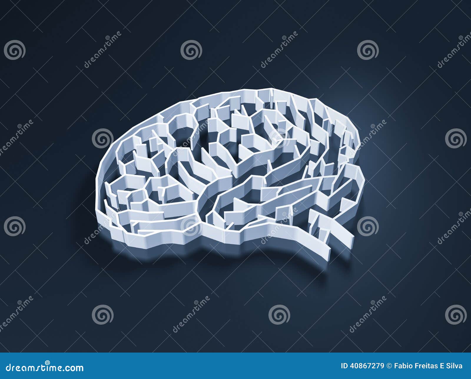 Laberinto del cerebro stock de ilustración. Ilustración de inteligencia ...