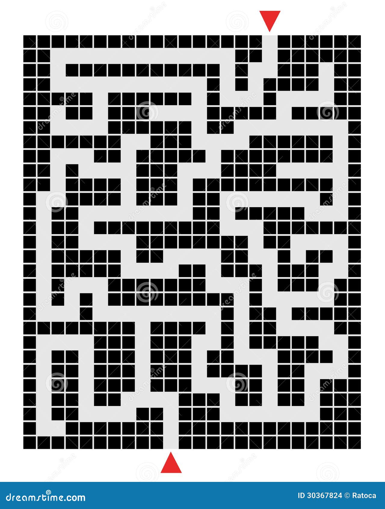 Laberinto del pixel ilustración del vector. Ilustración de placer ...