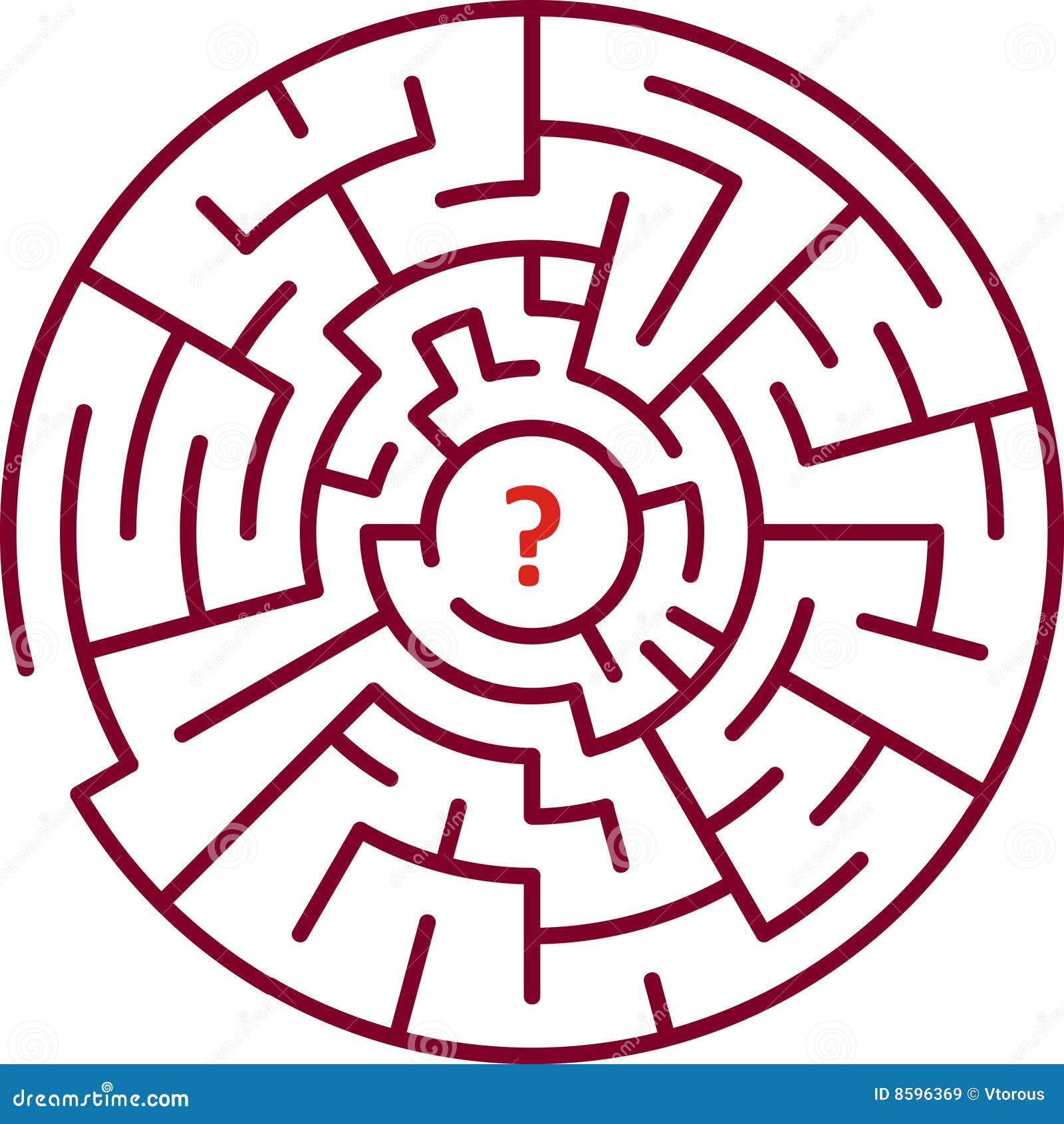 Laberinto redondo ilustración del vector. Ilustración de laberinto ...