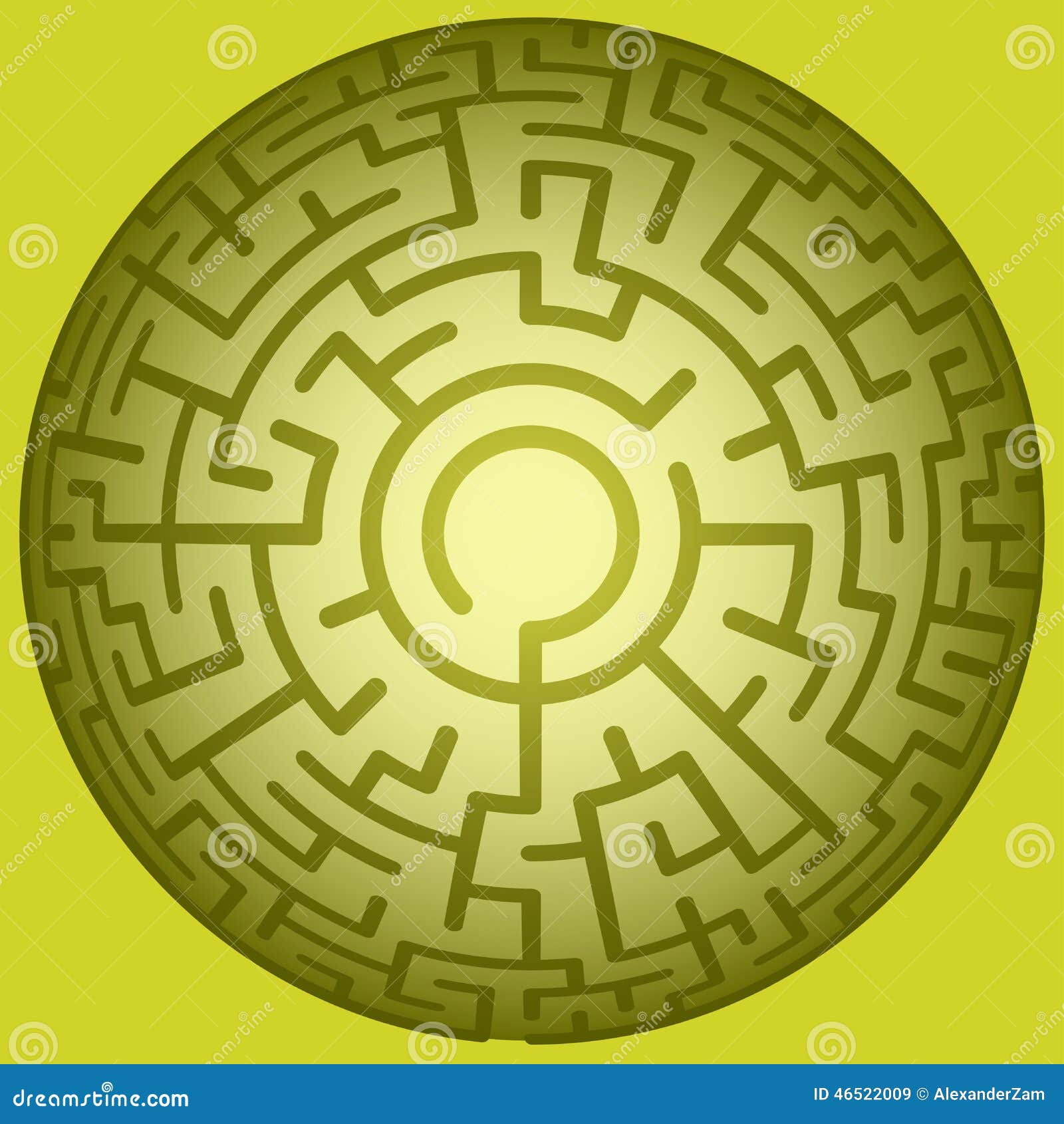 Laberinto redondo convexo ilustración del vector. Ilustración de ...