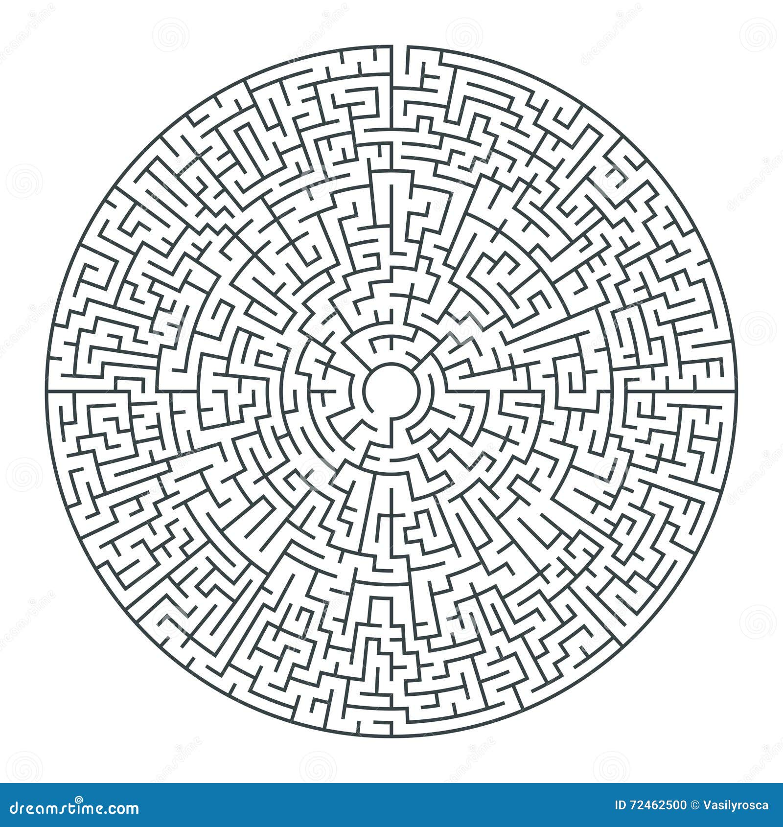 Laberinto Redondo Del Vector Abstracto De La Alta Complejidad ...
