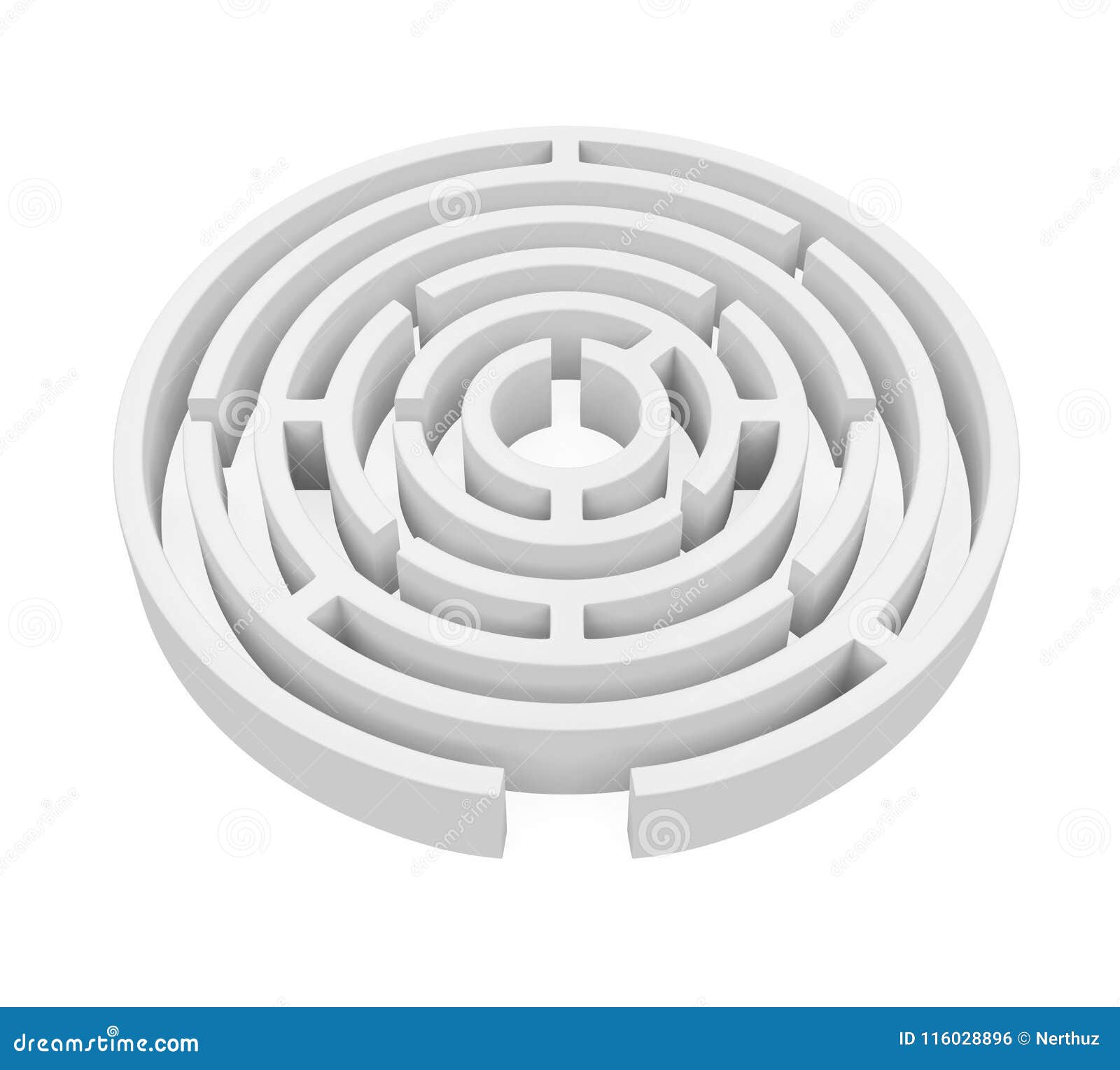Laberinto Redondo Maze Isolated Stock de ilustración - Ilustración de ...