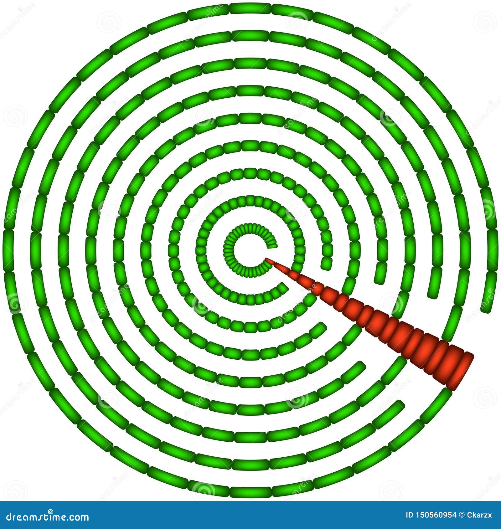 Laberinto Redondo Multicolor Ilustración del Vector - Ilustración de ...
