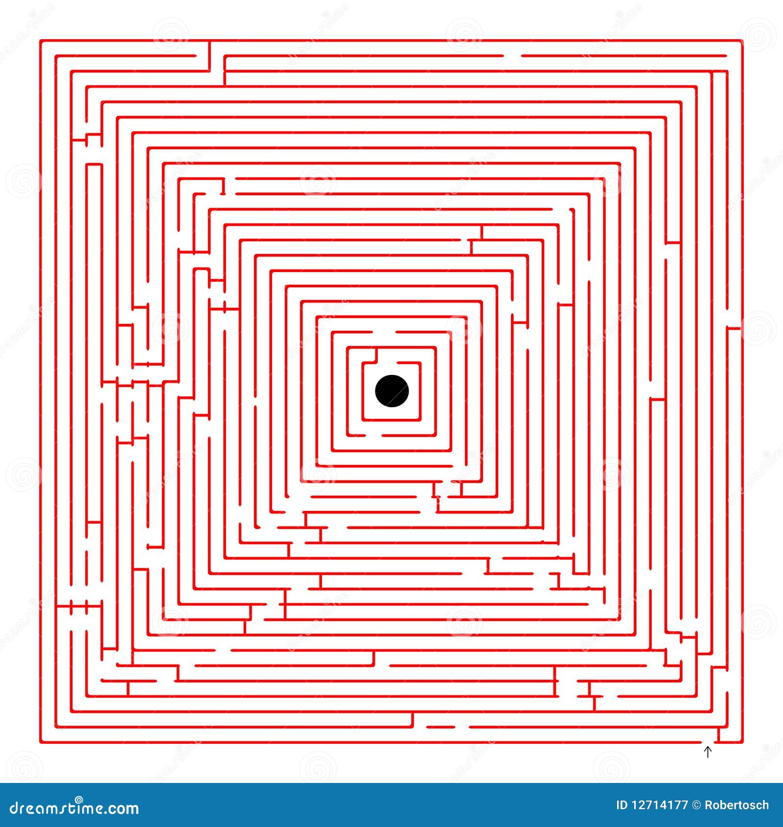 Laberinto rojo cuadrado ilustración del vector. Ilustración de forma ...