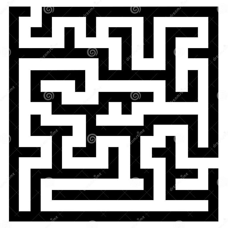 Laberinto simple ilustración del vector. Ilustración de laberinto ...