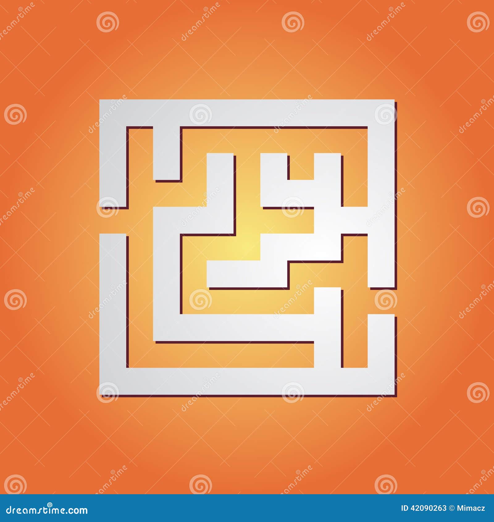 Laberinto simple ilustración del vector. Ilustración de solucione ...