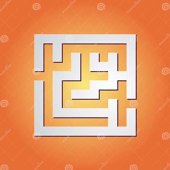 Laberinto simple ilustración del vector. Ilustración de solucione ...