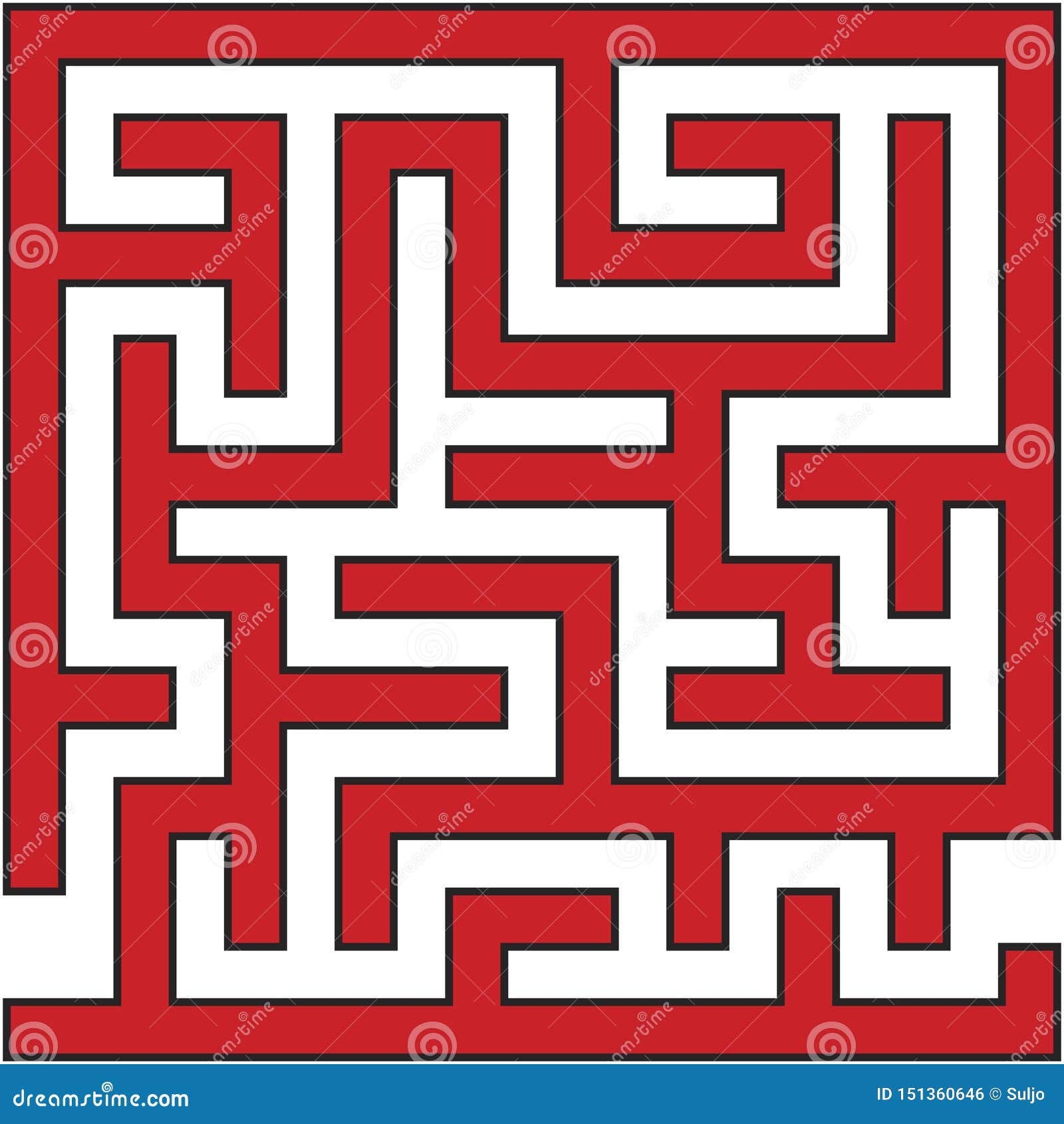 Laberinto Simple Del Laberinto Ilustración del Vector - Ilustración de ...