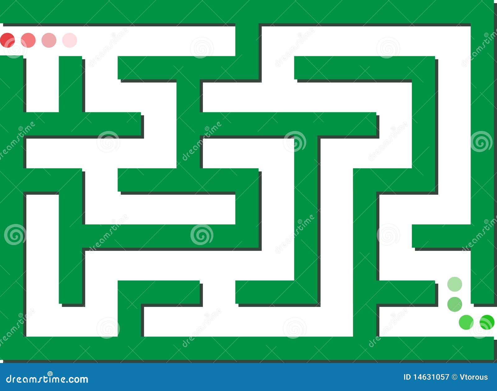 Laberinto verde ilustración del vector. Ilustración de modelo - 14631057