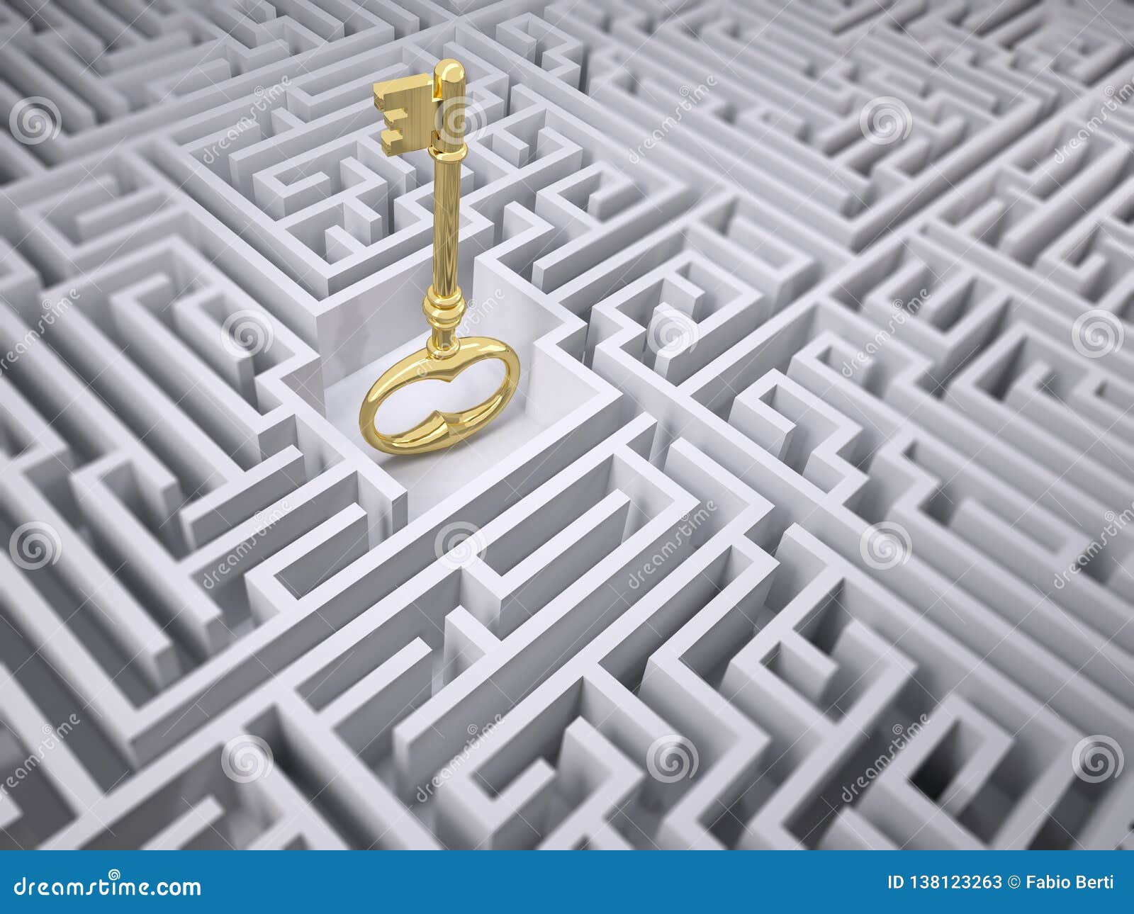 Laberinto Y La Llave De Oro Stock de ilustración - Ilustración de fondo ...
