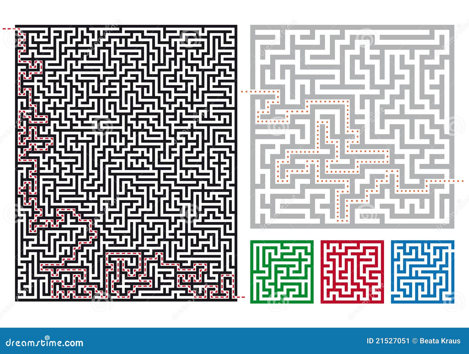 Laberintos del vector ilustración del vector. Ilustración de juego ...