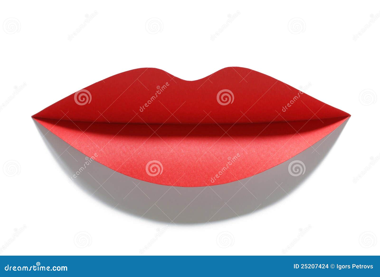 Labios de papel foto de archivo. Imagen de deco, beso - 25207424