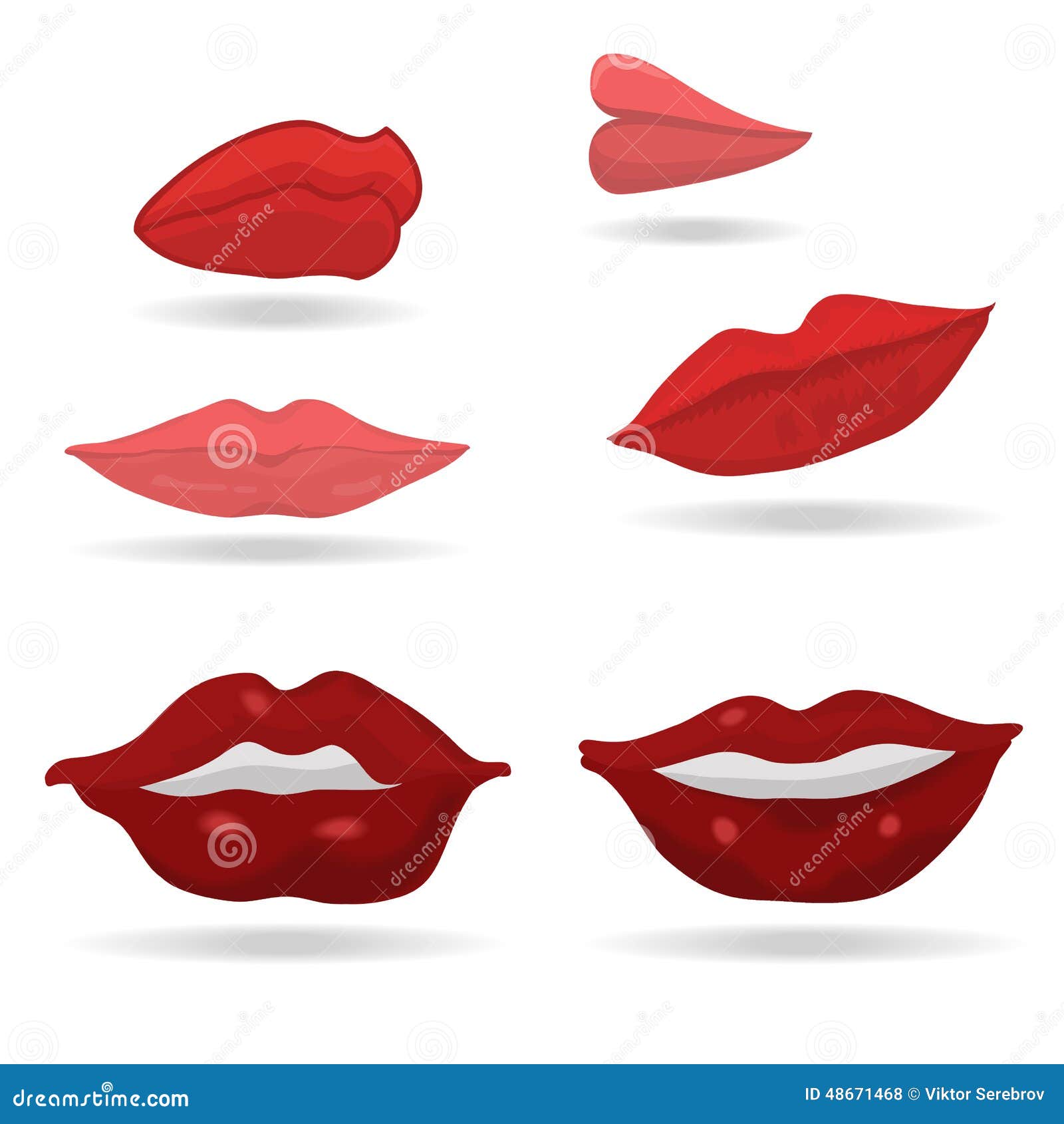 Labios del vector ilustración del vector. Ilustración de salud - 48671468