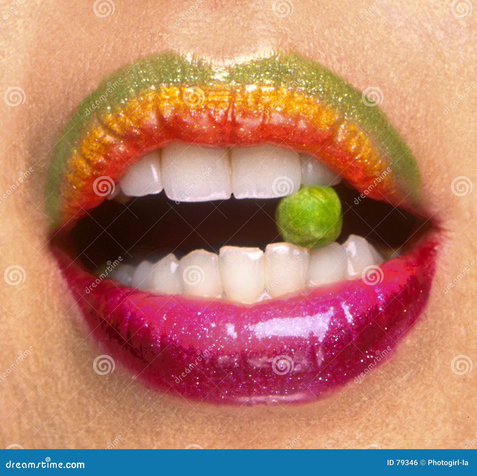 Labios multicolores foto de archivo. Imagen de dientes, sonrisa - 79346