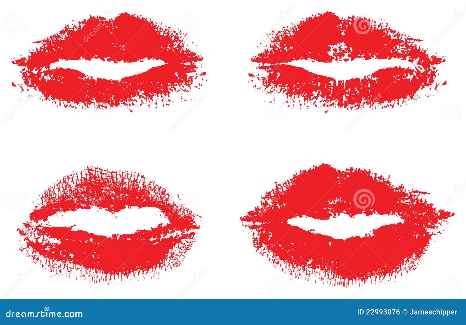Labios rojos ilustración del vector. Ilustración de pintura - 22993076